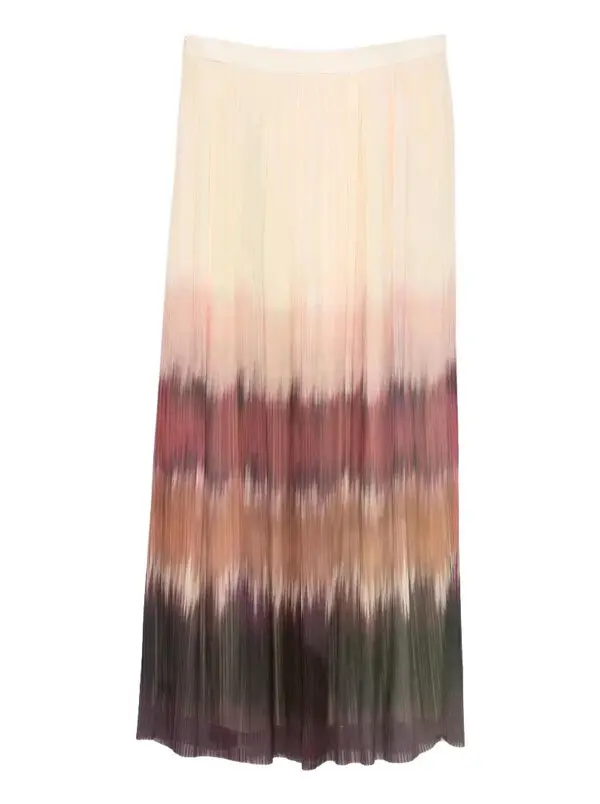 Ba&sh Wina Pleated Ombré-effect Midi Skirt - Neutrals