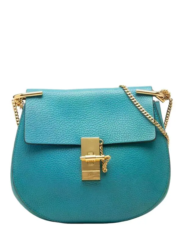 Chloé 2015 Small Leather Drew Crossbody Bag - Blue
