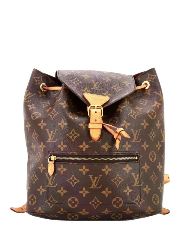 LOUIS VUITTON Montsouris Monogram Canvas Backpack - Brown
