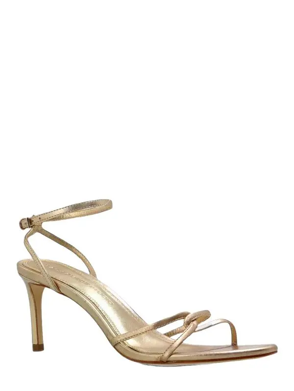 BLACK SUEDE STUDIO Miley Knotted Leather Sandals - Gold