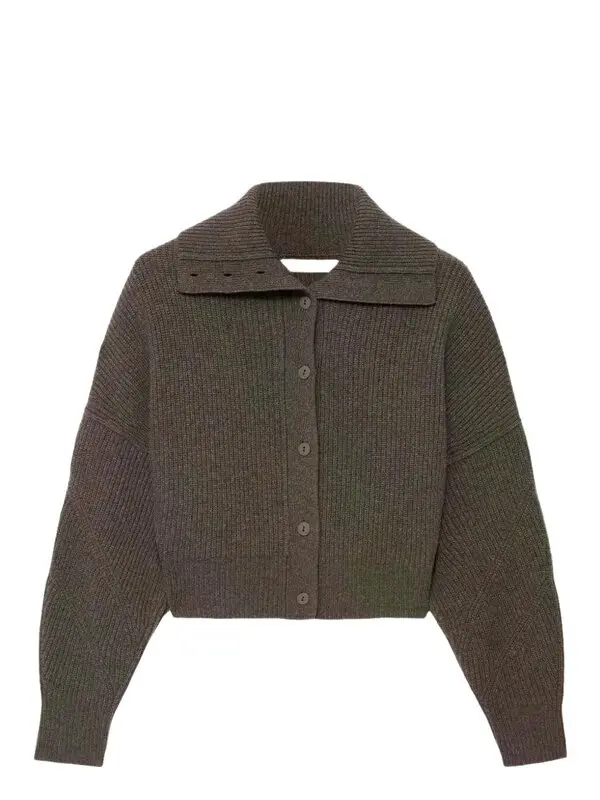 ALLSAINTS Caron Ribbed Button-front Cardigan - Brown