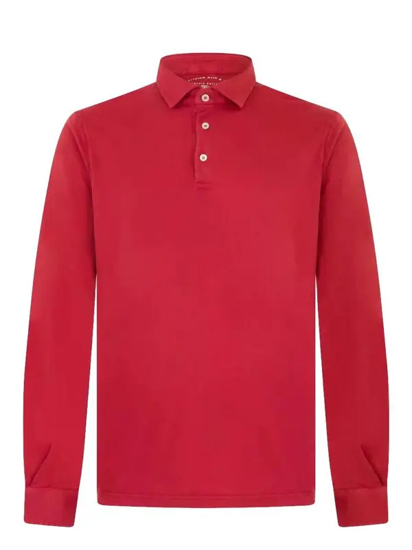 Fedeli Long-sleeve Polo Shirt - Red