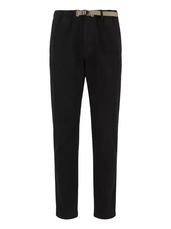 WHITE SAND Belted Elasticated-waist Trousers - Black