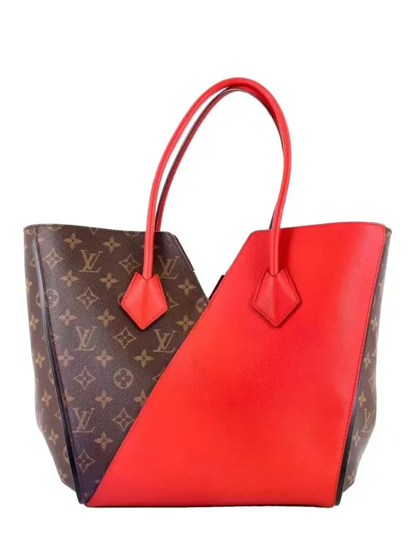 LOUIS VUITTON Kimono Handbag Monogram Canvas And Leather Mm Tote Bag - Brown