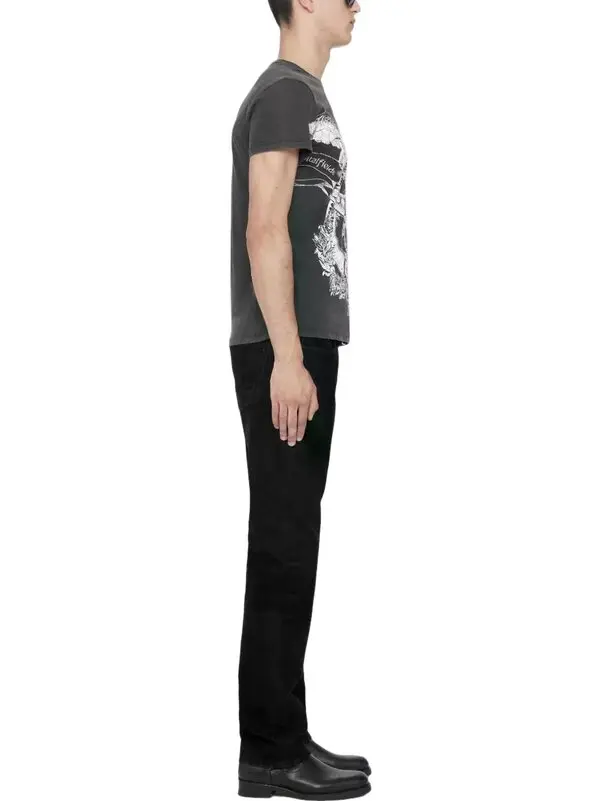 ALLSAINTS Emblems Graphic-print Crew-neck T-shirt - Grey