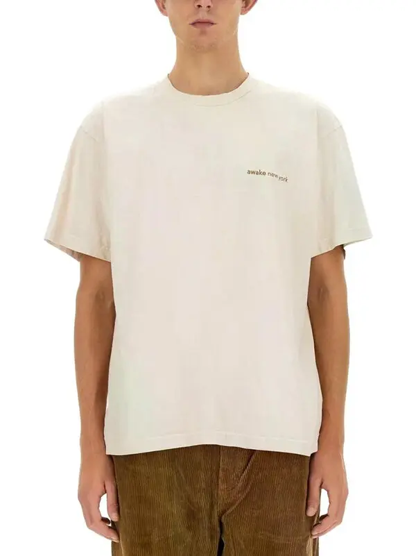 AWAKE NY Logo-print T-shirt - Neutrals