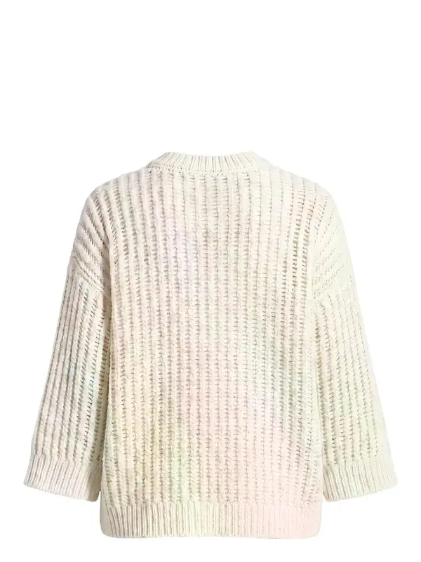 Peserico Chunky-knit Three-quarter Sleeve Sweater - Neutrals