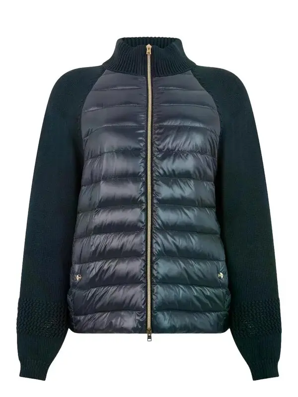 Herno Quilted Knit-sleeve Jacket - Blue