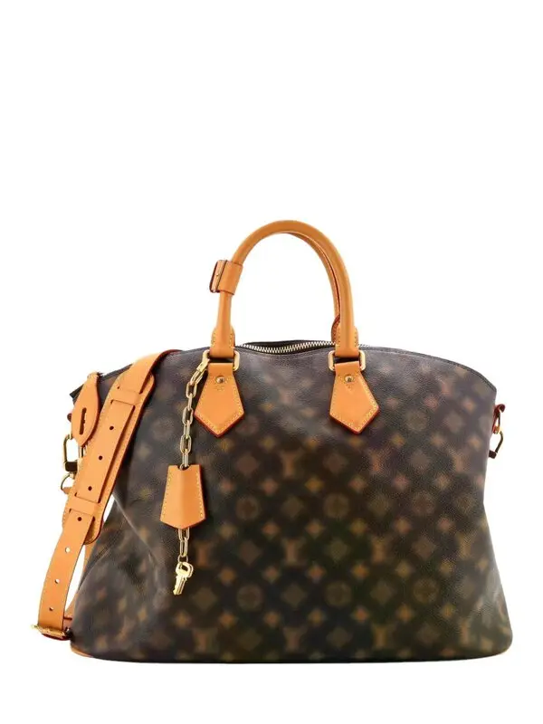 LOUIS VUITTON Neo Lockit Handbag Limited Edition Blurry Monogram Canvas Satchel - Brown
