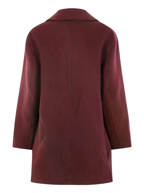 HED MAYNER Double-breasted Oversized Peacoat - Red