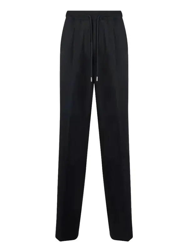 Fedeli Drawstring-waist Straight-leg Trousers - Black