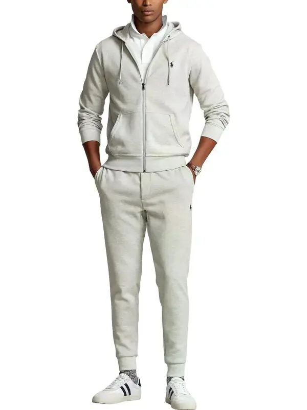 Polo Ralph Lauren Embroidered-logo Zip-up Hoodie - Grey