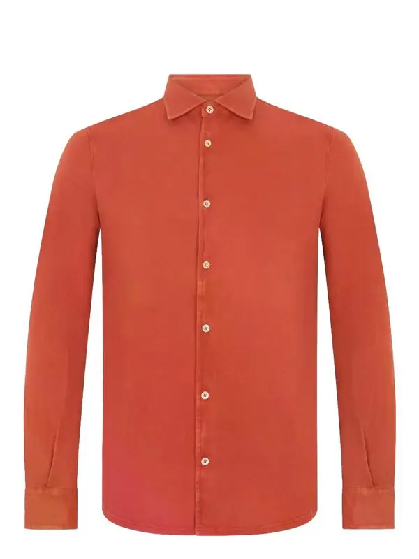 Fedeli Long-sleeve Button-up Shirt - Orange