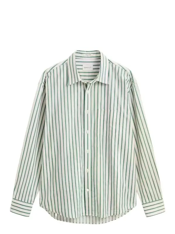 Gant Striped Cotton Shirt - White