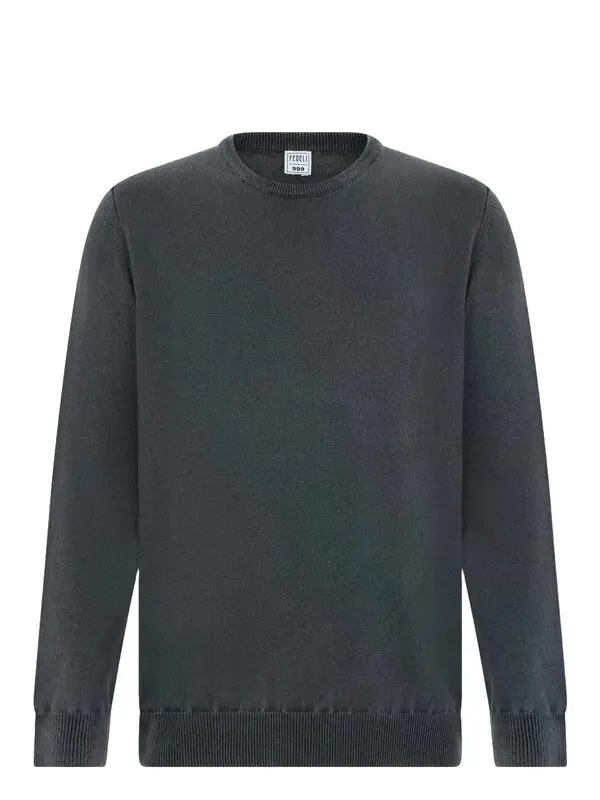 Fedeli Crew-neck Cashmere Sweater - Grey
