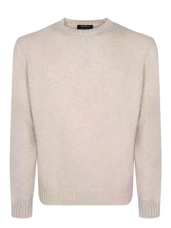 DELL'OGLIO Crew-neck Ribbed-trim Sweater - Neutrals