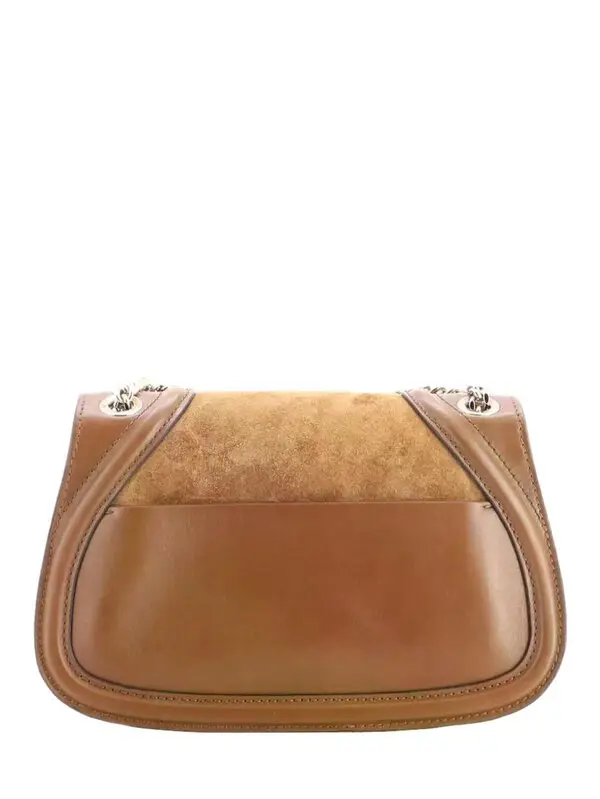 Gucci Blondie Nm Chain Crossbody Bag Leather And Suede Medium Shoulder Bag - Brown
