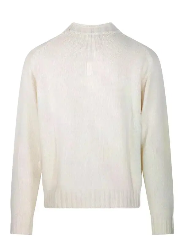 DUNST Ribbed-trim Crew-neck Sweater - Neutrals