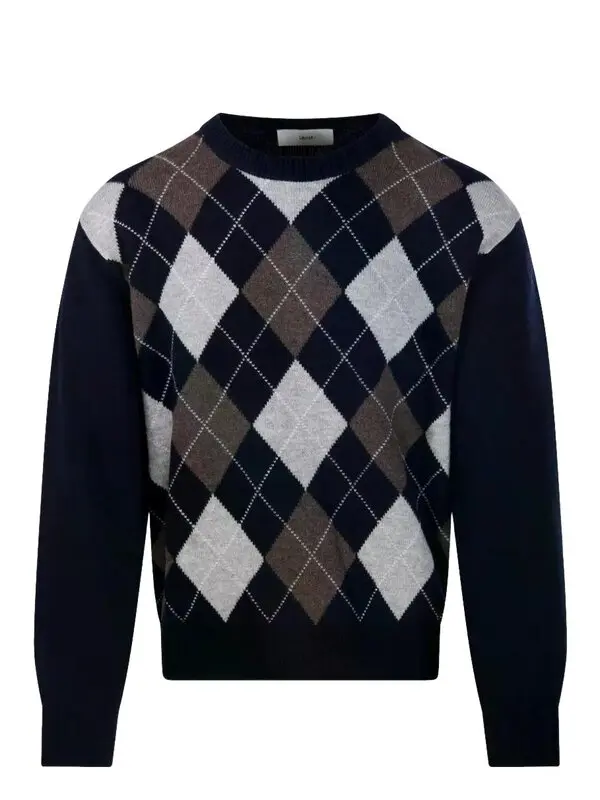 DUNST Argyle-knit Sweater - Blue