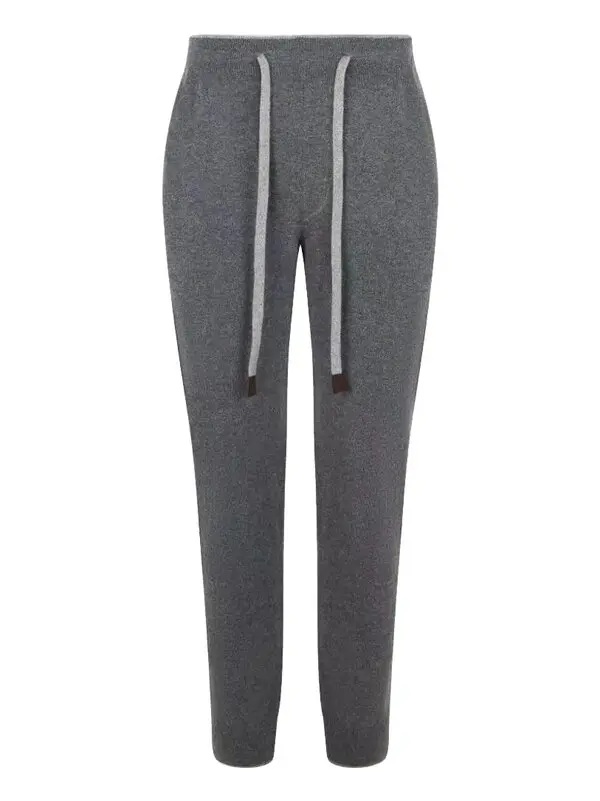 Fedeli Drawstring Cashmere Track Pants - Grey