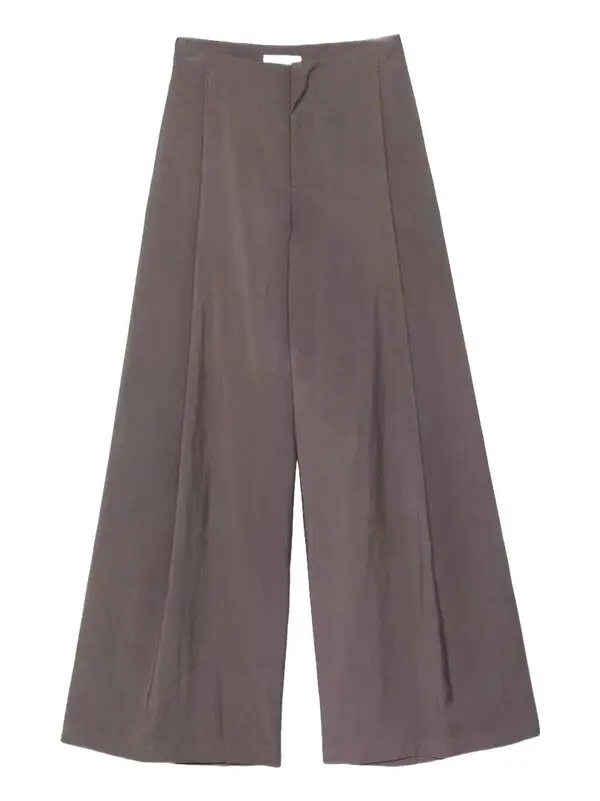 ELEH Pleated Wide-leg Trousers - Grey