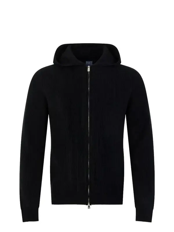 Fedeli Zip-up Hoodie - Black