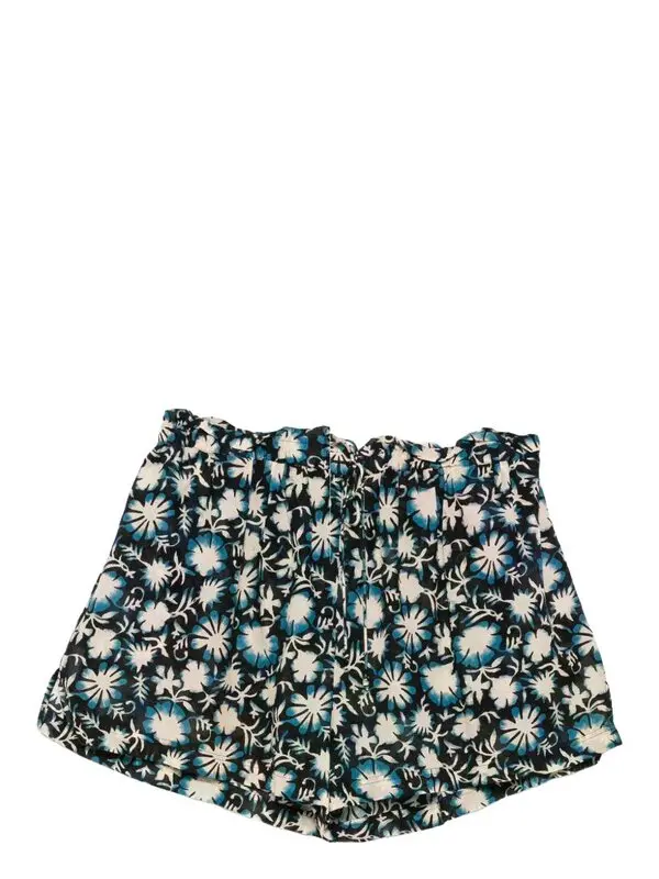 Ulla Johnson Floral-print Drawstring Shorts - Blue
