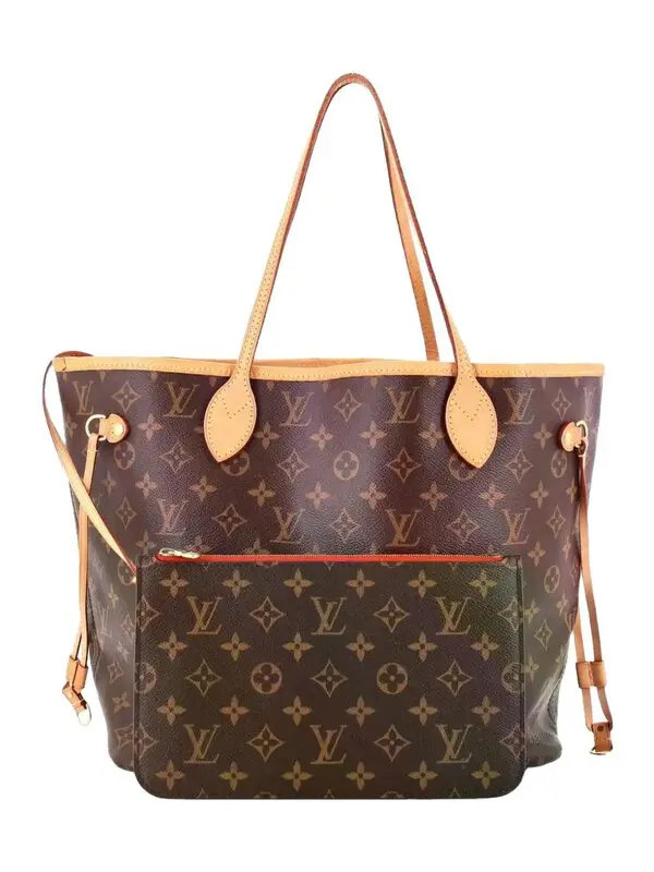LOUIS VUITTON Neverfull Nm Monogram Canvas Mm Tote Bag - Brown