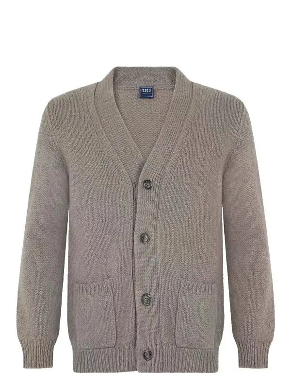 Fedeli V-neck Cardigan - Grey