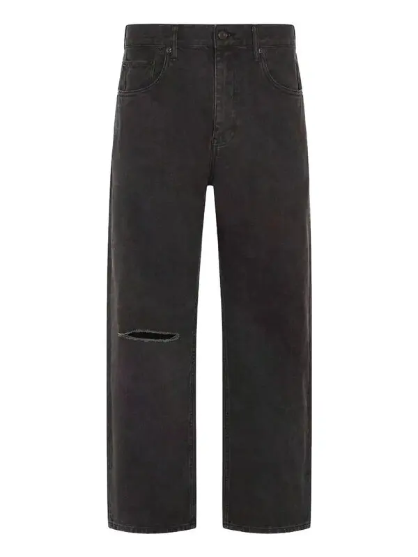 PURPLE BRAND P013 Overdye Destroy Distressed Loose-fit Jeans - Brown