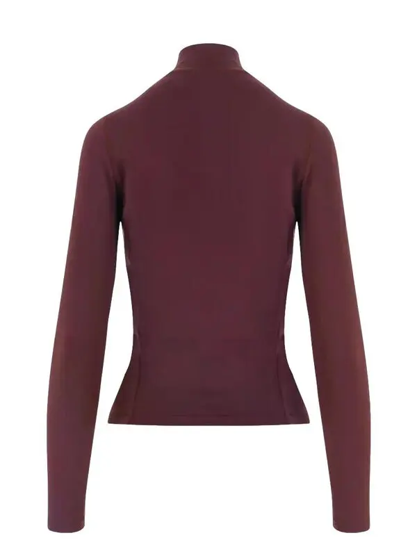 AUTRY Zip-up High-neck Sweater - Red