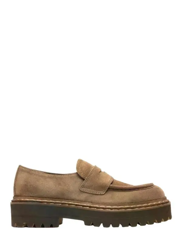Officine Creative Blossom 015 Suede Loafers - Neutrals