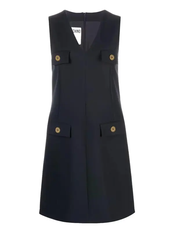 Moschino Sleeveless Tailored Dress - Blue