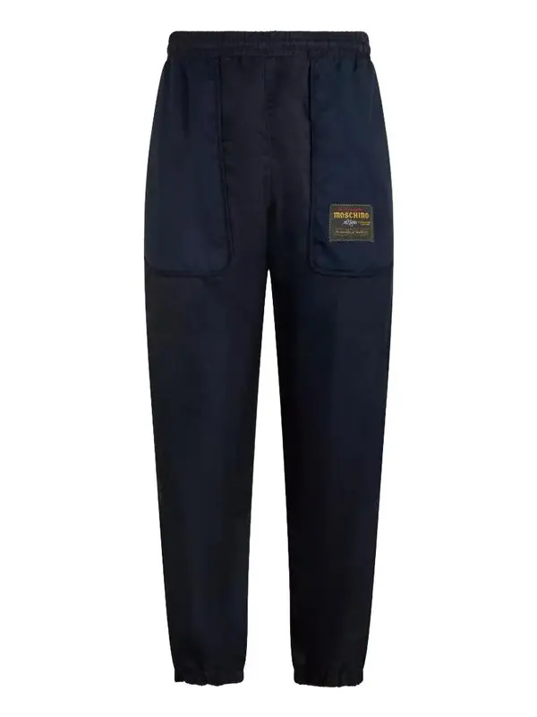 Moschino Logo-patch Track Pants - Blue