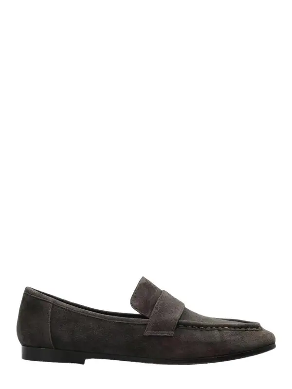 BLACK SUEDE STUDIO Arrow Suede Loafers - Grey