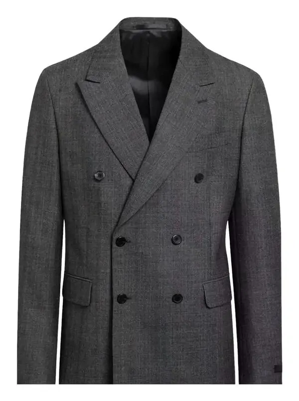 Prada Double-breasted Wool Suit - Grey