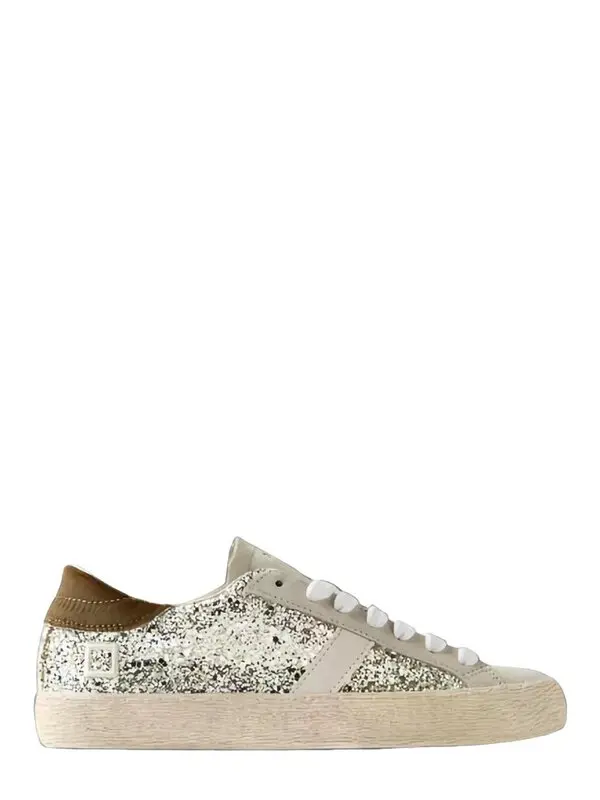 D.a.t.e. Hill Glitter-embellished Panelled Sneakers - Silver