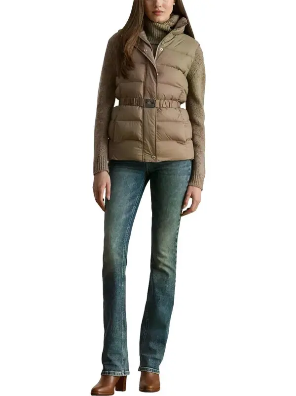Ralph Lauren Quilted Belted Gilet - Brown