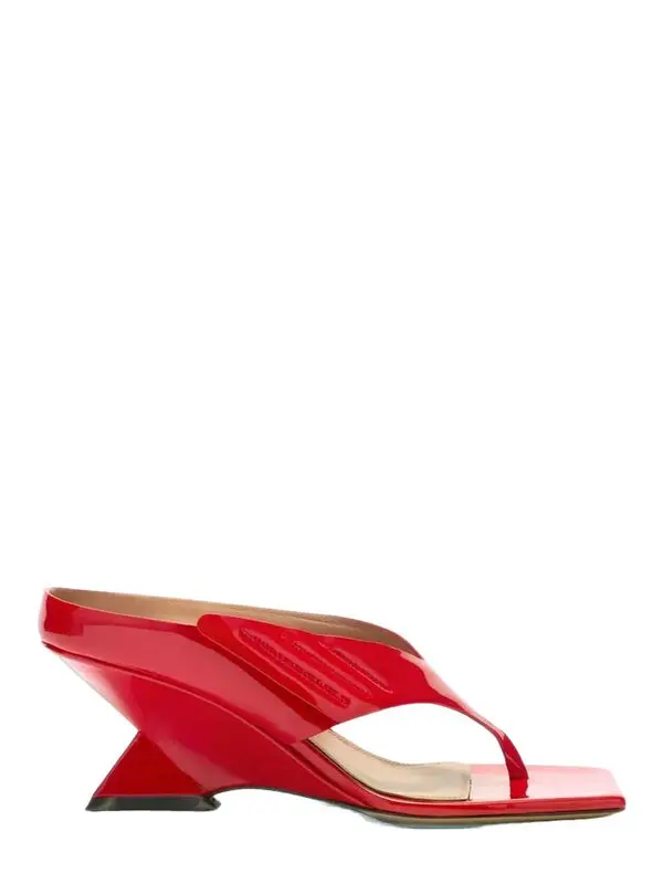 Attico Cheope Square-toe Sandals - Red