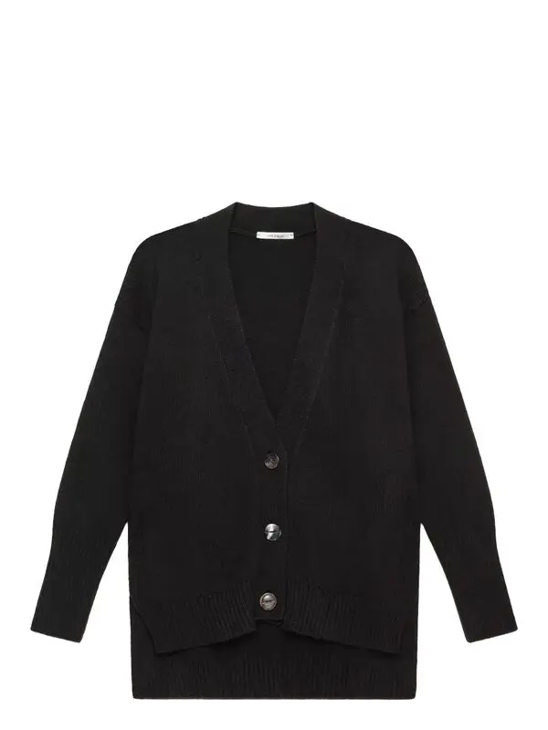 Malìparmi Ribbed-cuff V-neck Cardigan - Black
