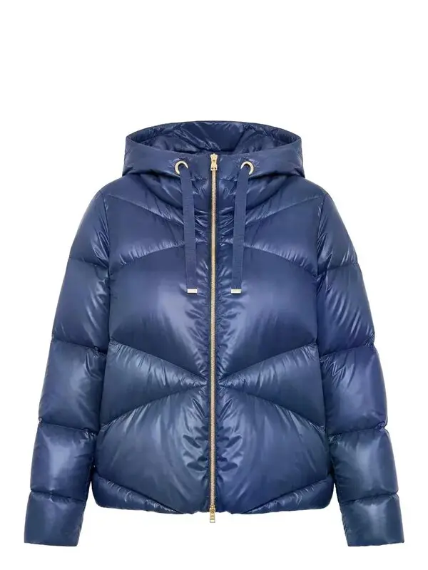 Herno Quilted Hooded Puffer Jacket - Blue
