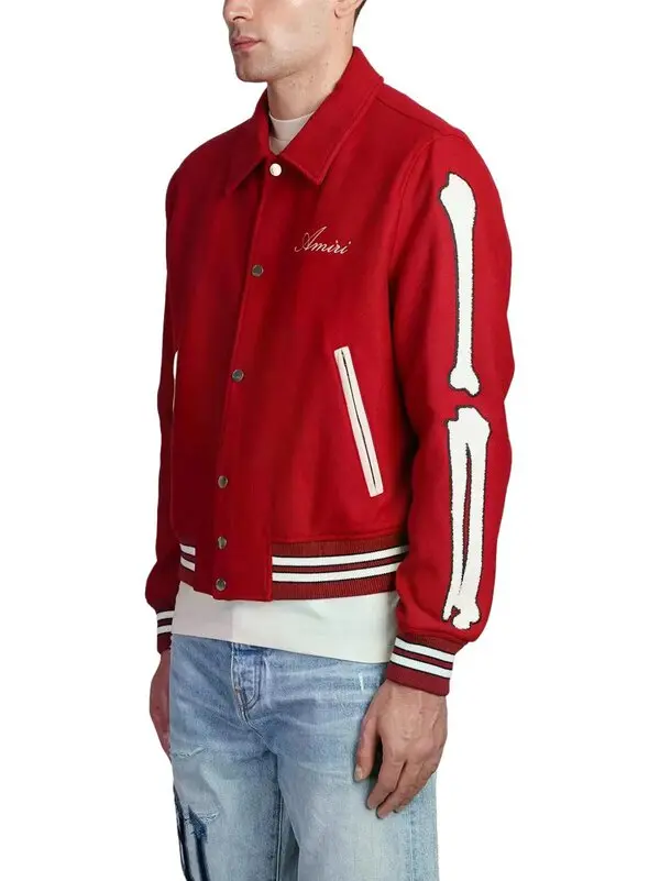 Amiri Logo-at-chest Bomber Jacket - Red