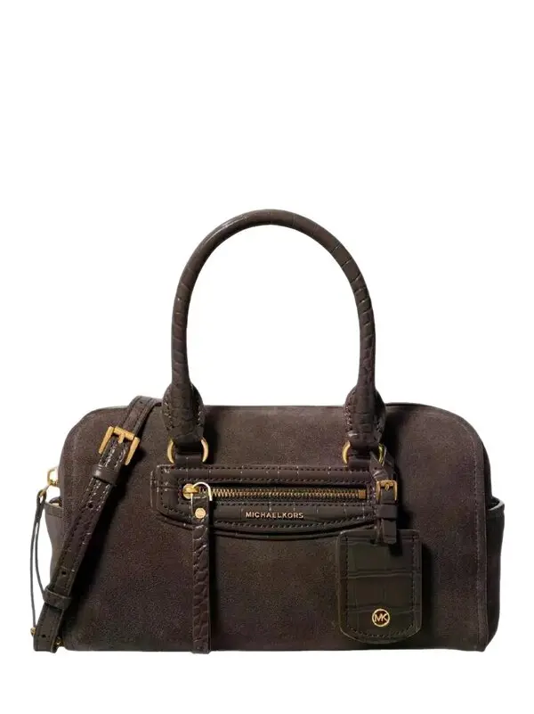 Michael Kors Small Jet Set Travel Suede Crossbody Bag - Brown