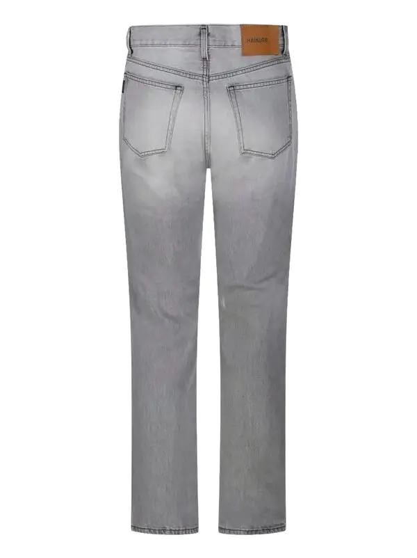 HAIKURE Faded Straight-leg Jeans - Grey