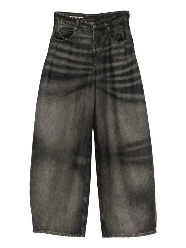 DIESEL® 1987 D-khelz-fsj Wide-leg Jeans - Black