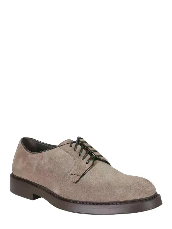 DOUCAL'S Calf Suede Derby Shoes - Grey
