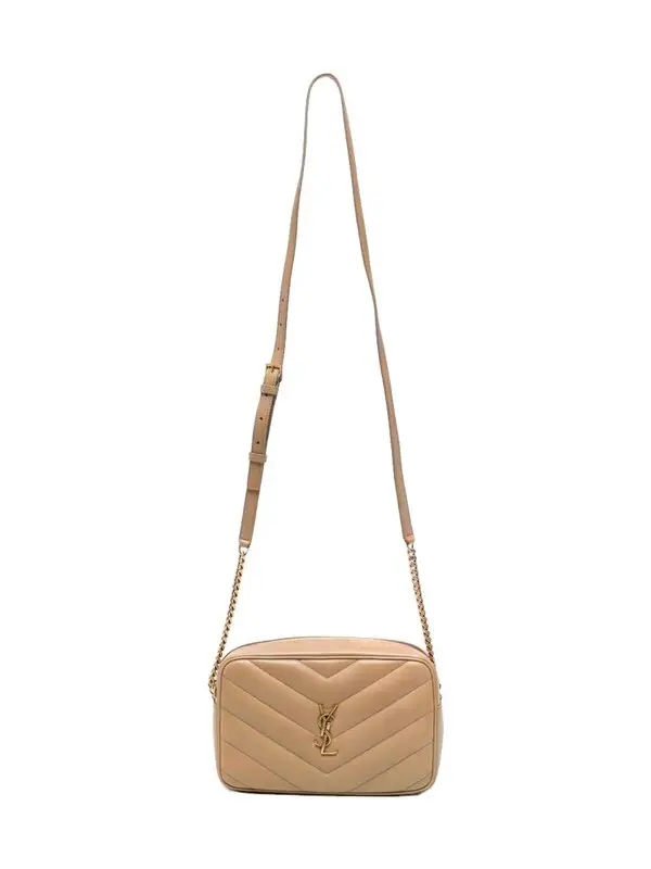 Saint Laurent Loulou Quilted Leather Shoulder Bag - Neutrals