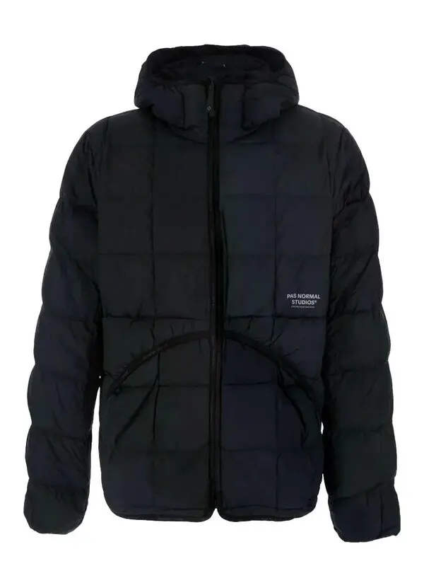 PAS NORMAL STUDIOS Off-race Hooded Down Jacket - Black