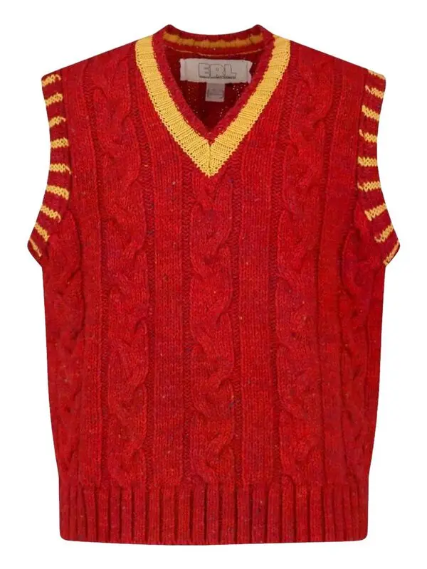 ERL Cable-knit Vest - Red