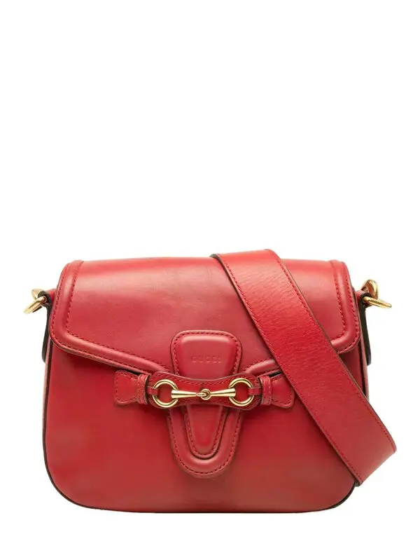 Gucci 2000-2015 Medium Calfskin Lady Web Crossbody Bag - Red